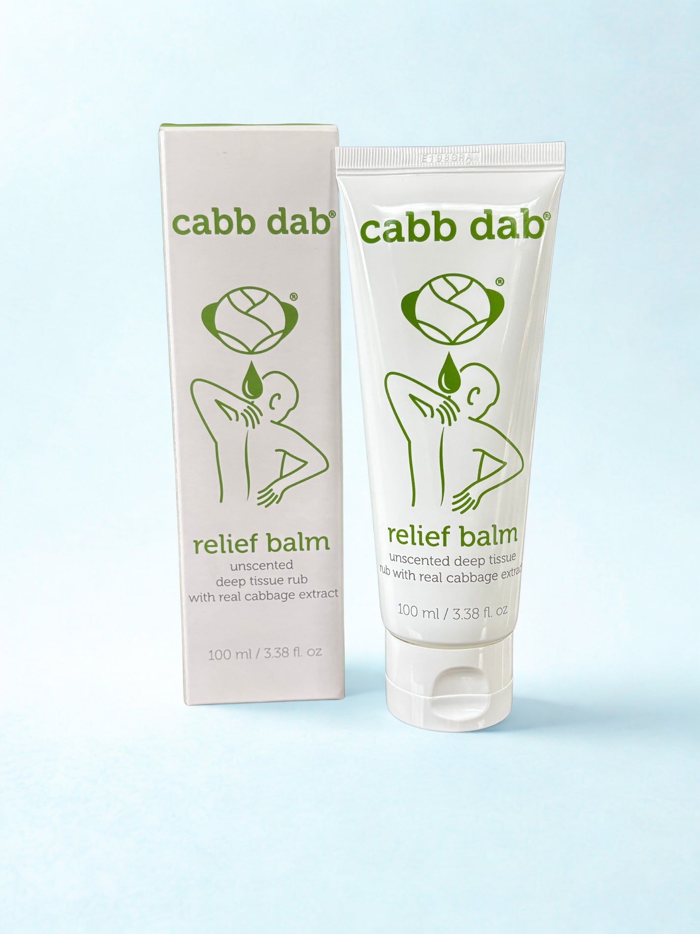 cabb dab unscented relief balm with real cabbage leaf extract (one tub ...